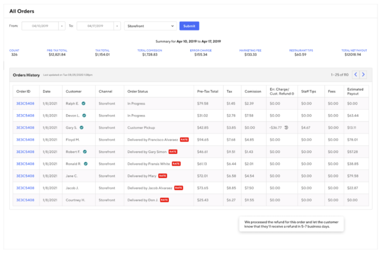 How to refund your Storefront customers in Merchant Portal