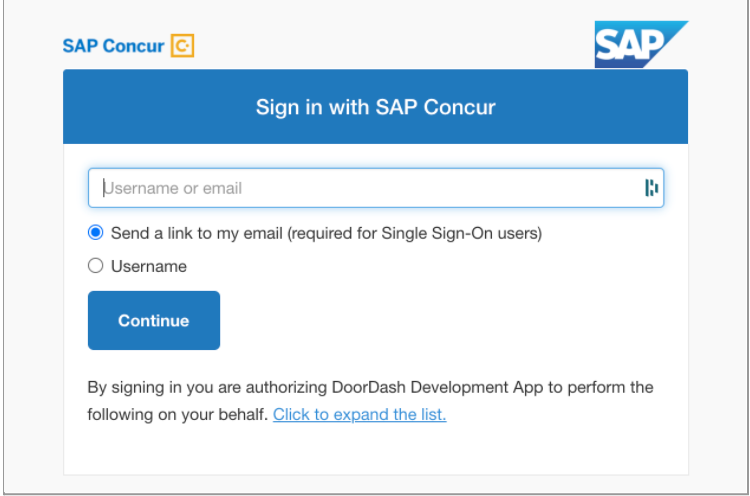 SAP Concur Integration