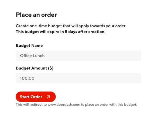 Place an Order Feature