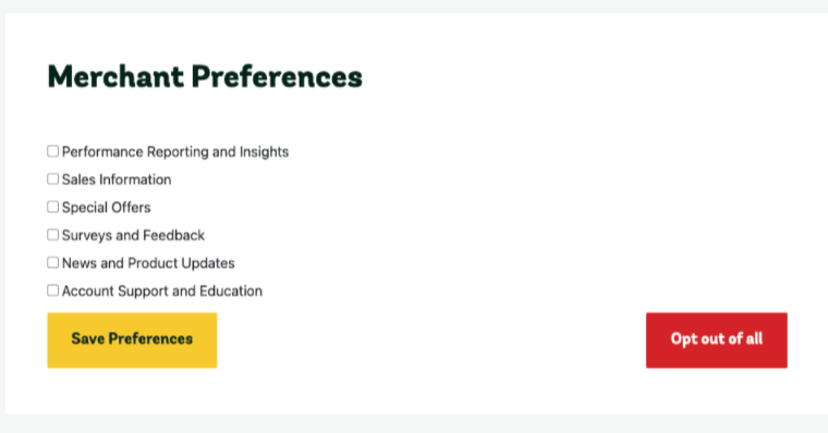 Managing your DoorDash Customer Email Preferences