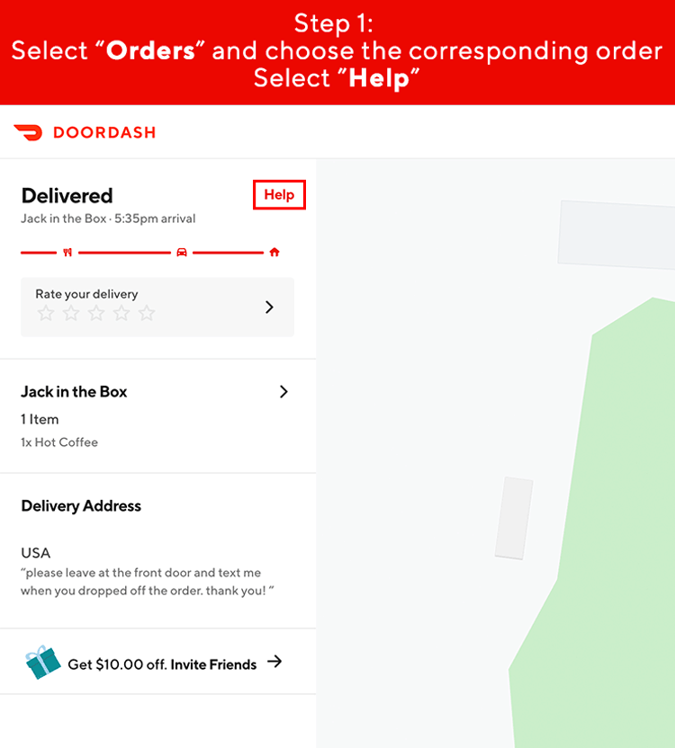 What can I do if my food was delivered late?