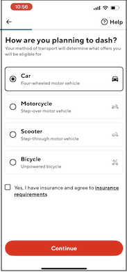 Dasher Signup Process