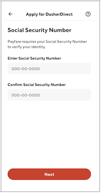 Dasher Signup Process