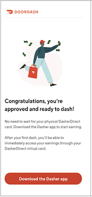 Dasher Signup Process