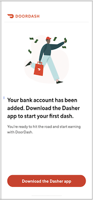 Dasher Signup Process