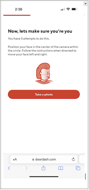 Dasher Signup Process