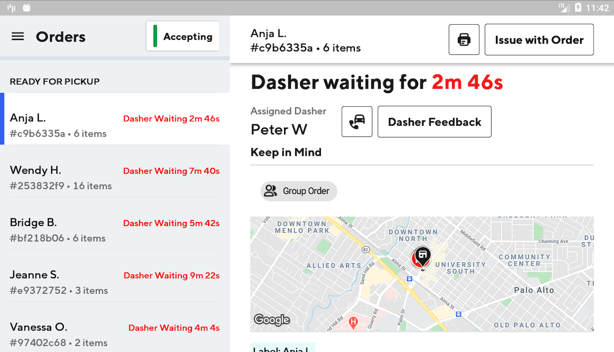 How can I tell when my Dasher is arriving?