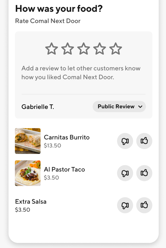 What is the customer feedback tab?