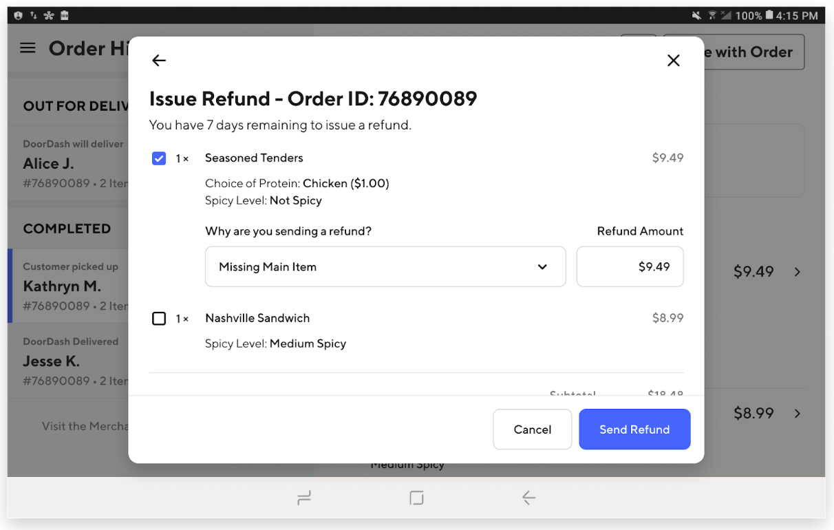 How to refund your Storefront customers in Merchant Portal