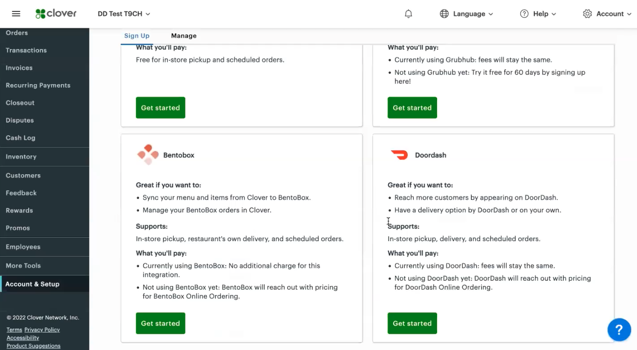 Integrate DoorDash with your Clover POS