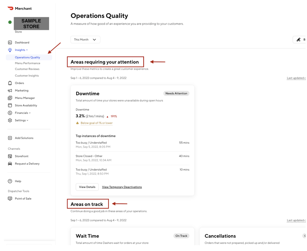 What is service quality reporting?